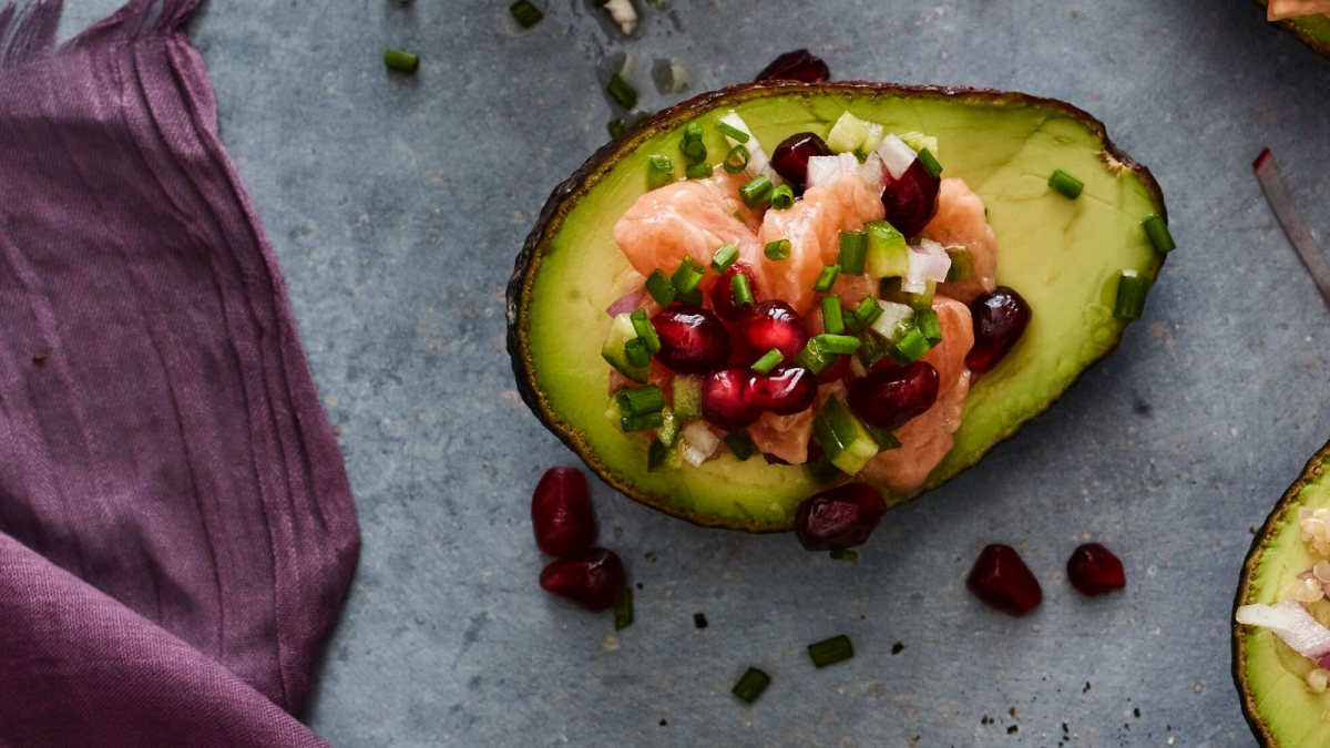 Salmon Ceviche Stuffed Avocados Jamie Geller